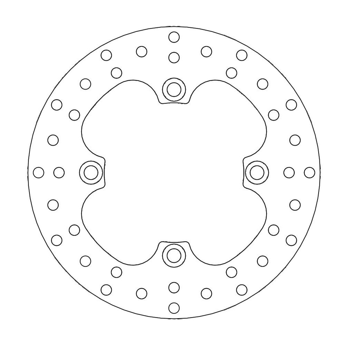 ATV Rear Brake Disk in Stainless Steel - thickness 4 mm | Athena