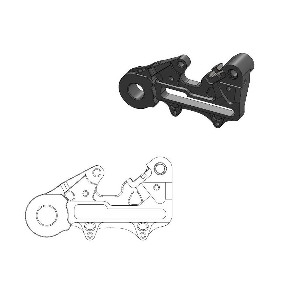 Caliper adapter bracket for 220 mm rear disc | Athena