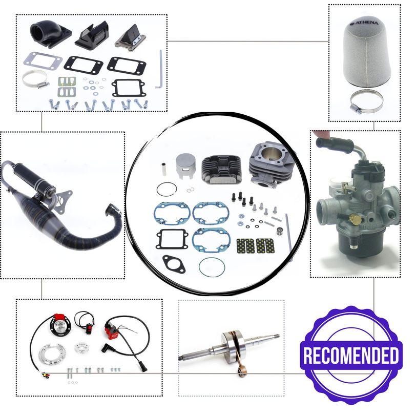 Extreme Kit Big Bore Cylinder Kit ø12 for MBK Booster (Racing Exhaust ...