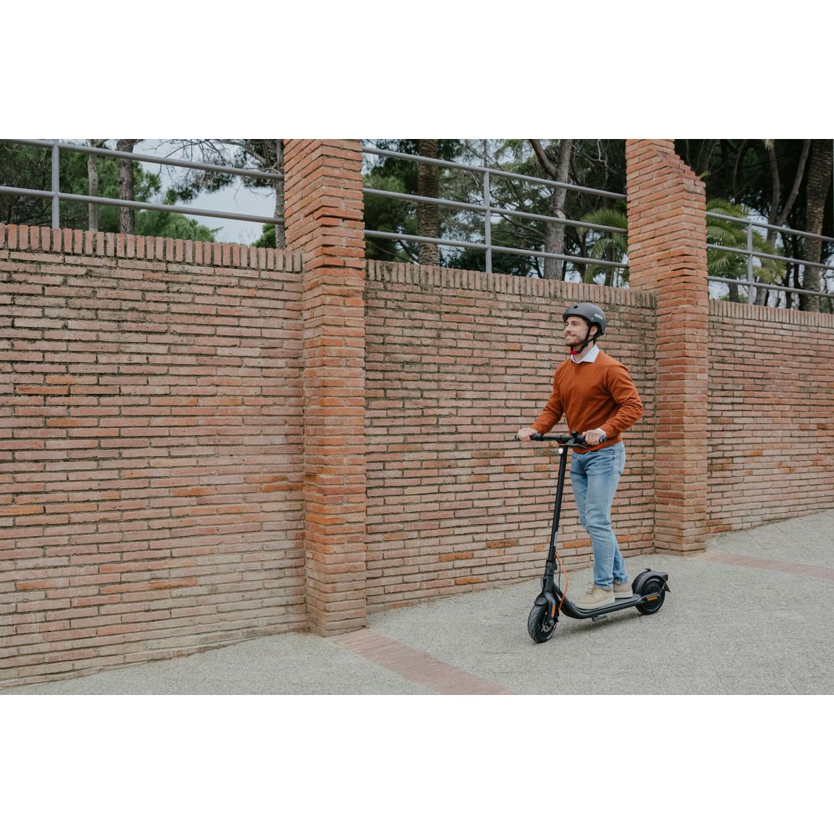 F2 PRO E electric scooter with front suspension and high-decibel horn ...