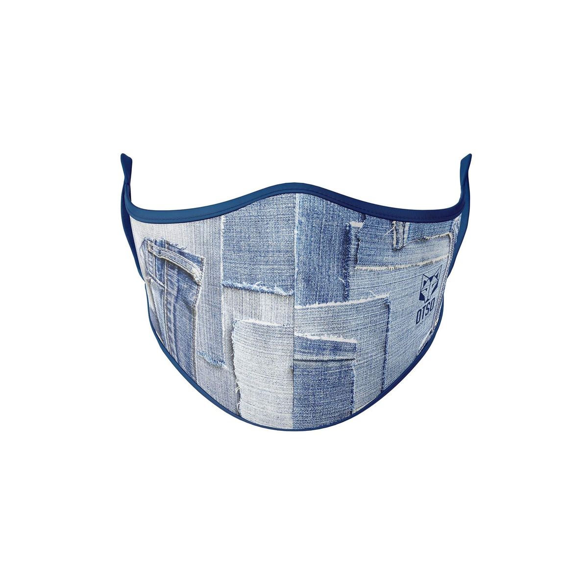 Face Mask Jeans Blue reusable and washable with three layers | Athena