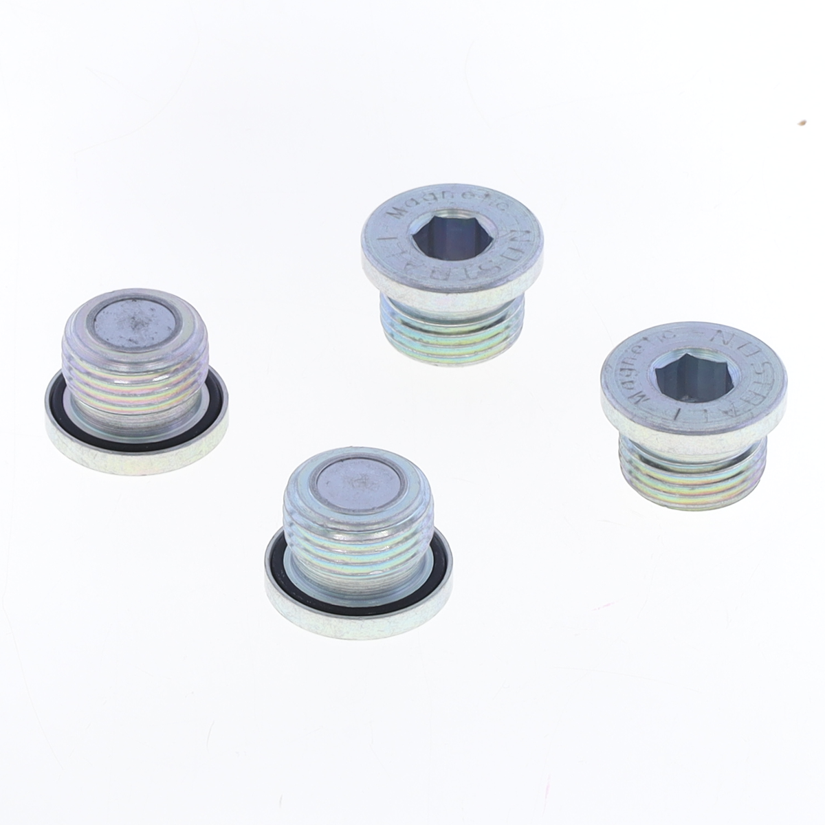 Magnetic drain plug kit with hexagon socket and O ring made of zinc ...