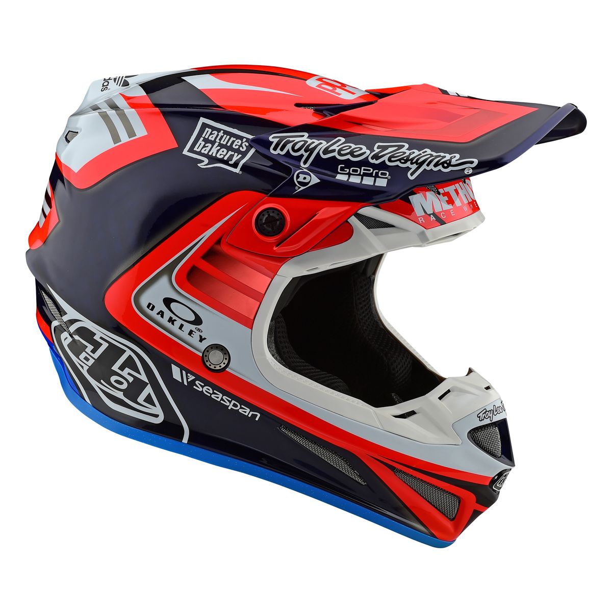 Motorcycle Helmet TLD SE4 Carbon Flash Team in carbon fiber ultra light ...