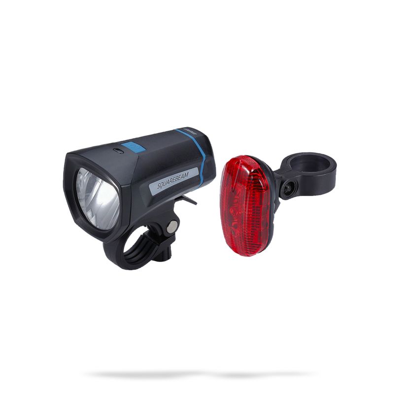 Square Beam front bike light and Rearlaser LED taillight - BLS-102 | Athena